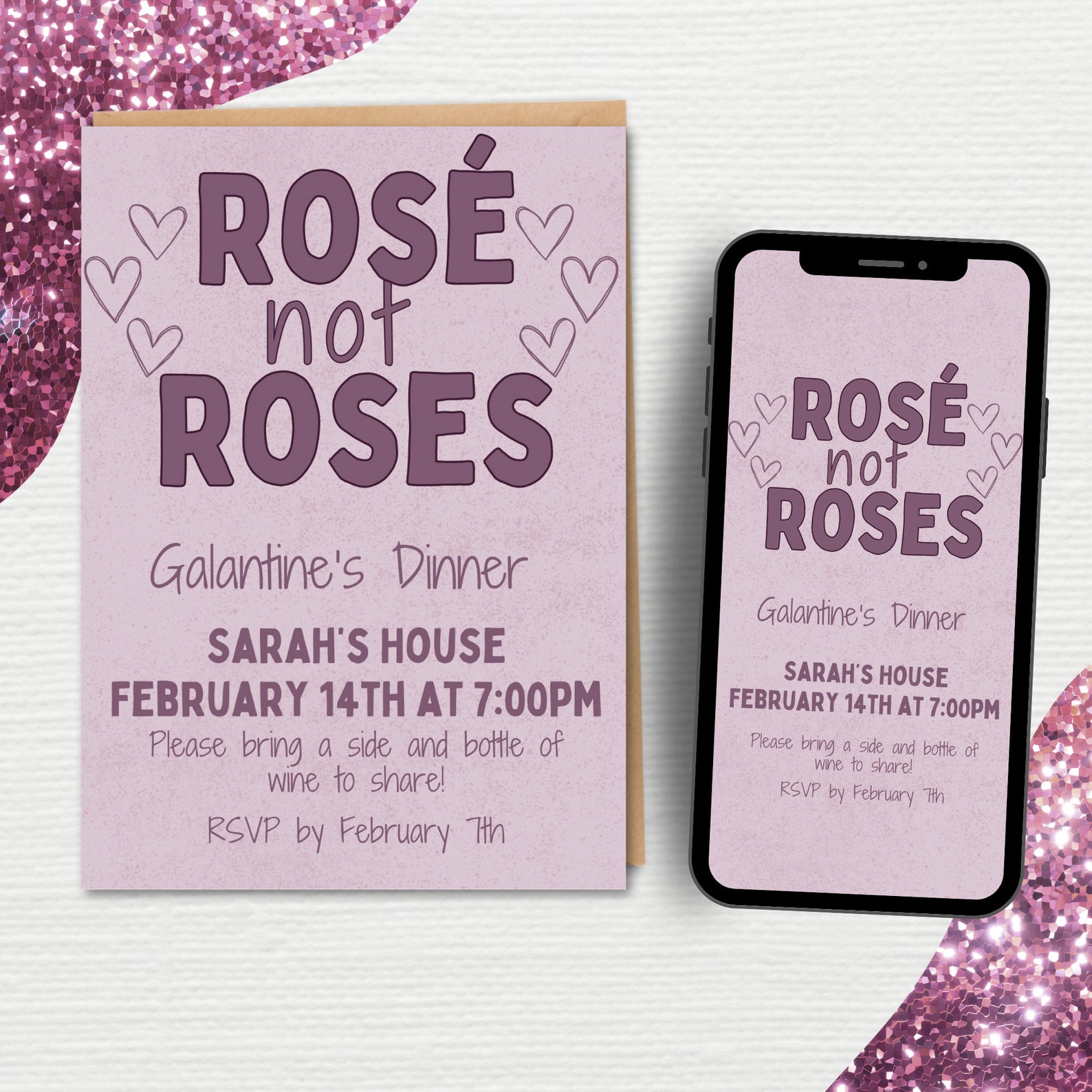 Funny Galantine's Invitation Template Canva | Funny Valentine ...