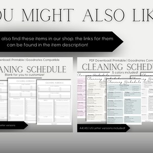 Editable Cleaning Schedule Template, Digital Cleaning Checklist ...