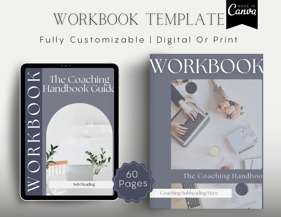 Ebook Template Canva, Workbook Template, Canva Book Template, Course Creator Template, Ebook ...