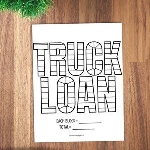 Car Loan Coloring Sheet Truck Loan Coloring Sheet Debt - Etsy