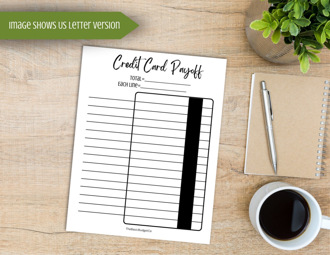 Credit Card Payoff | Coloring Sheet Tracker | Debt Payoff | Printable ...