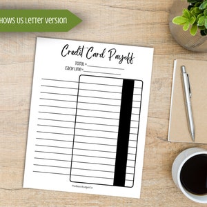 Credit Card Payoff | Coloring Sheet Tracker | Debt Payoff | Printable ...