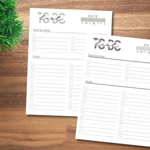 To Do List | Printable to Do List | Task Tracker | Task Checklist ...
