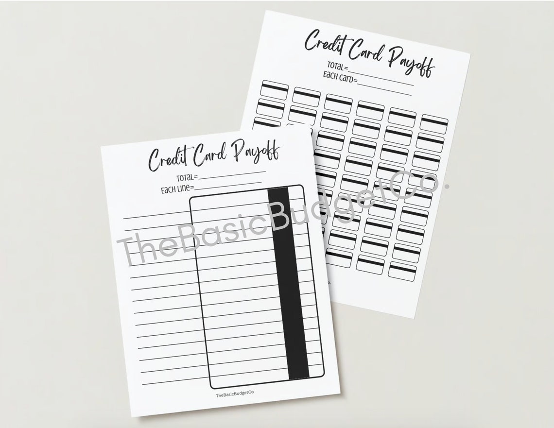 Credit Card Payoff Coloring Sheet Tracker Debt Payoff - Etsy