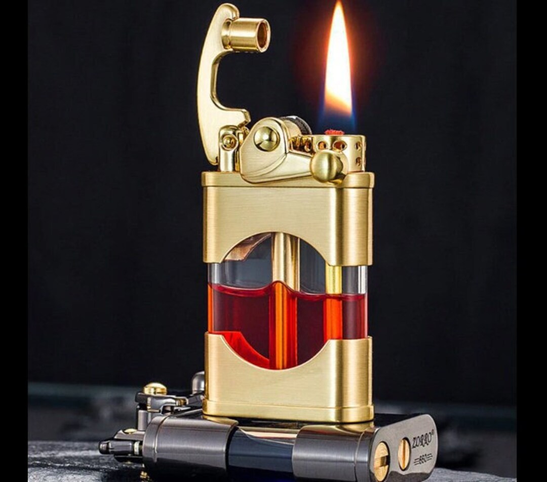 Personalized Retro Kerosene Lighter, Windproof Retro Copper Lighter ...