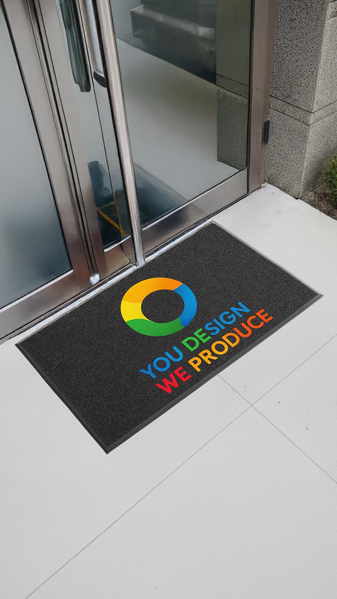 Personalized Laser Inlay Business Logo Entryway Door Mat Custom Doormat ...