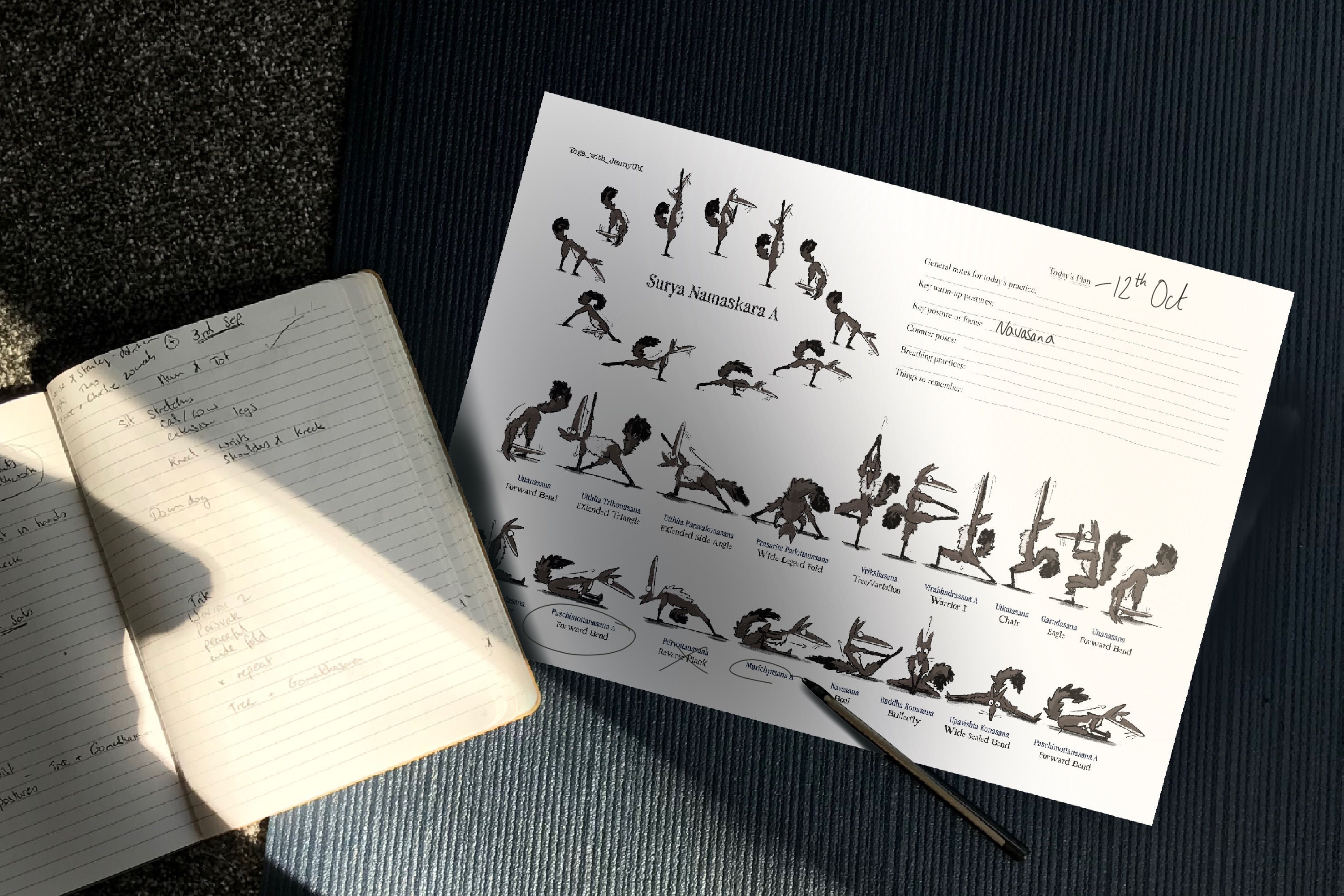 Yoga Class Sequencing Lesson Template - Etsy