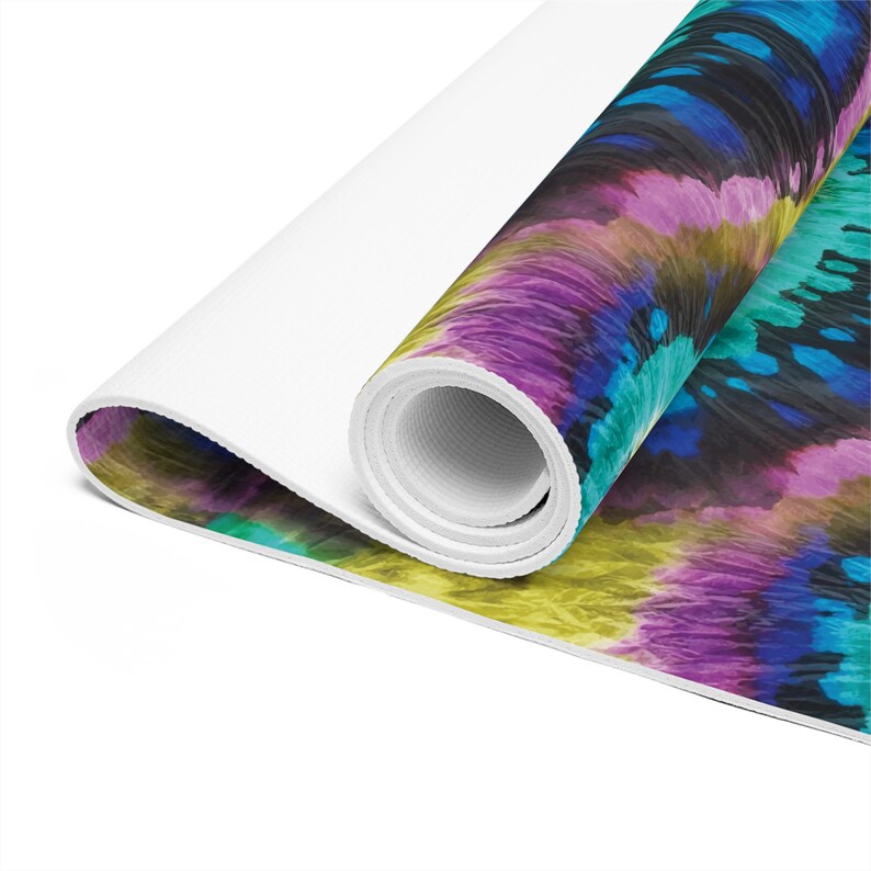 Tie Dye Swirl Foam Yoga Mat - Etsy