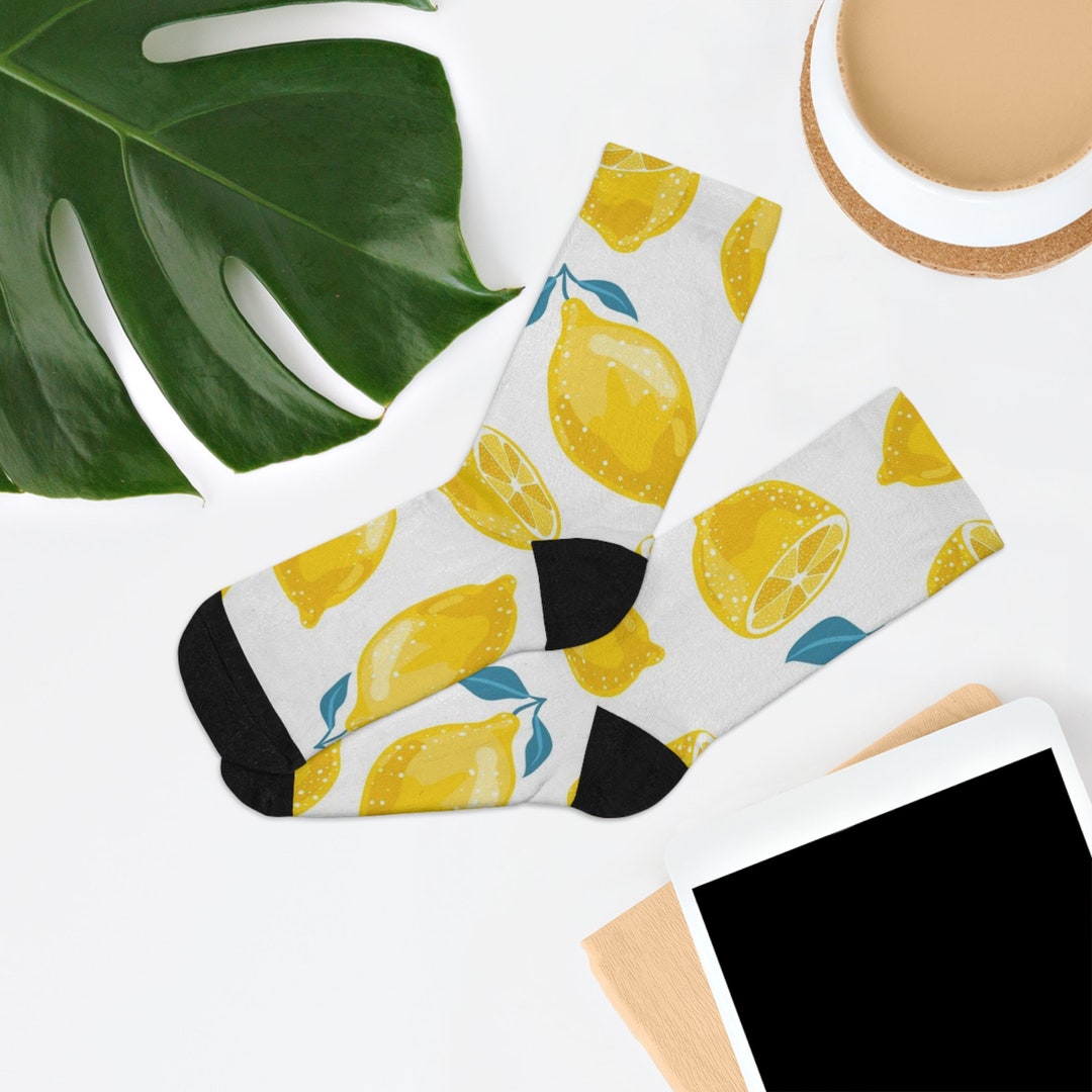 Lemons Recycled Poly Socks - Etsy