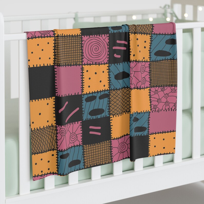 The Nightmare Before Christmas Sally Patches Baby Swaddle Blanket - Etsy