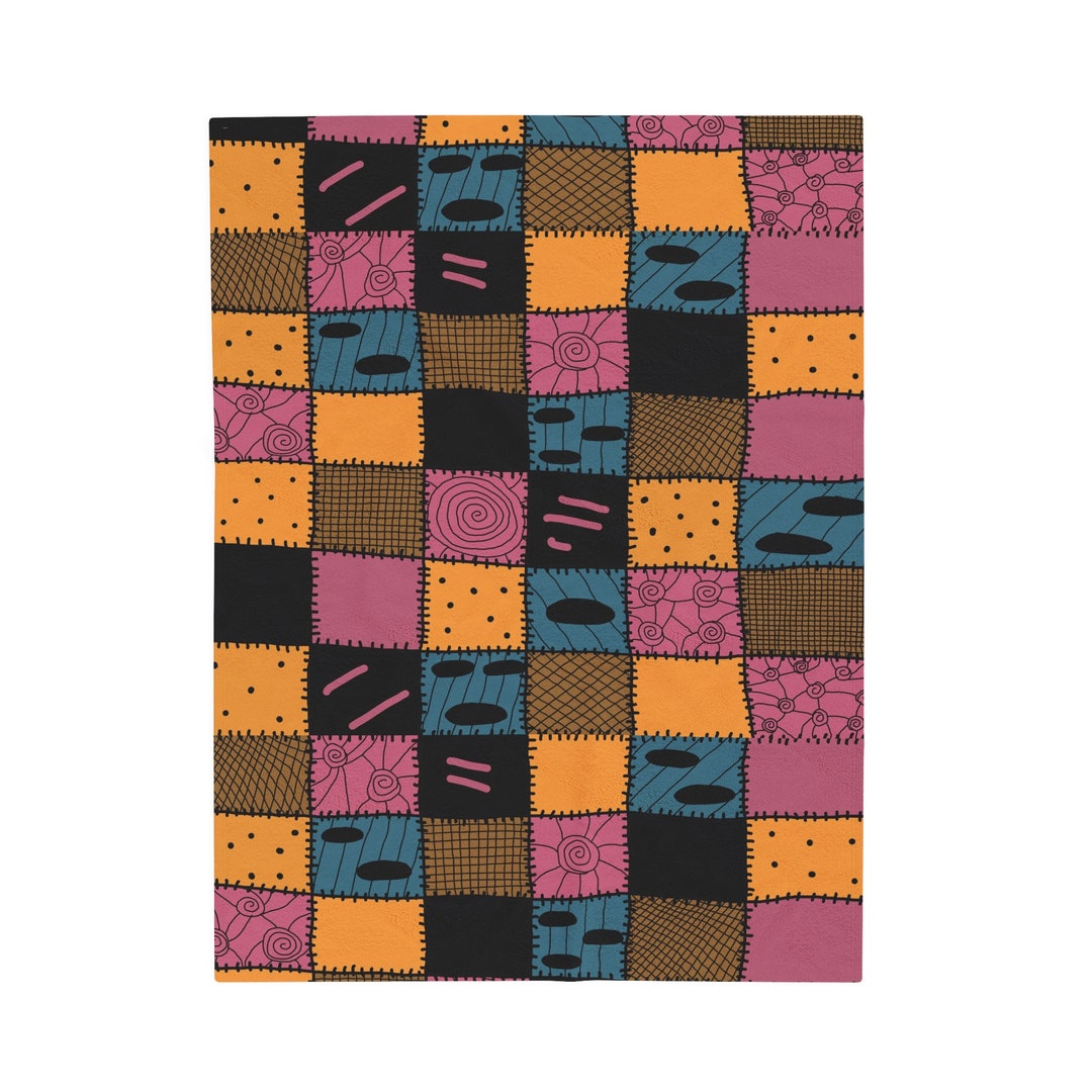 The Nightmare Before Christmas Sally Patches Velveteen Plush Blanket - Etsy