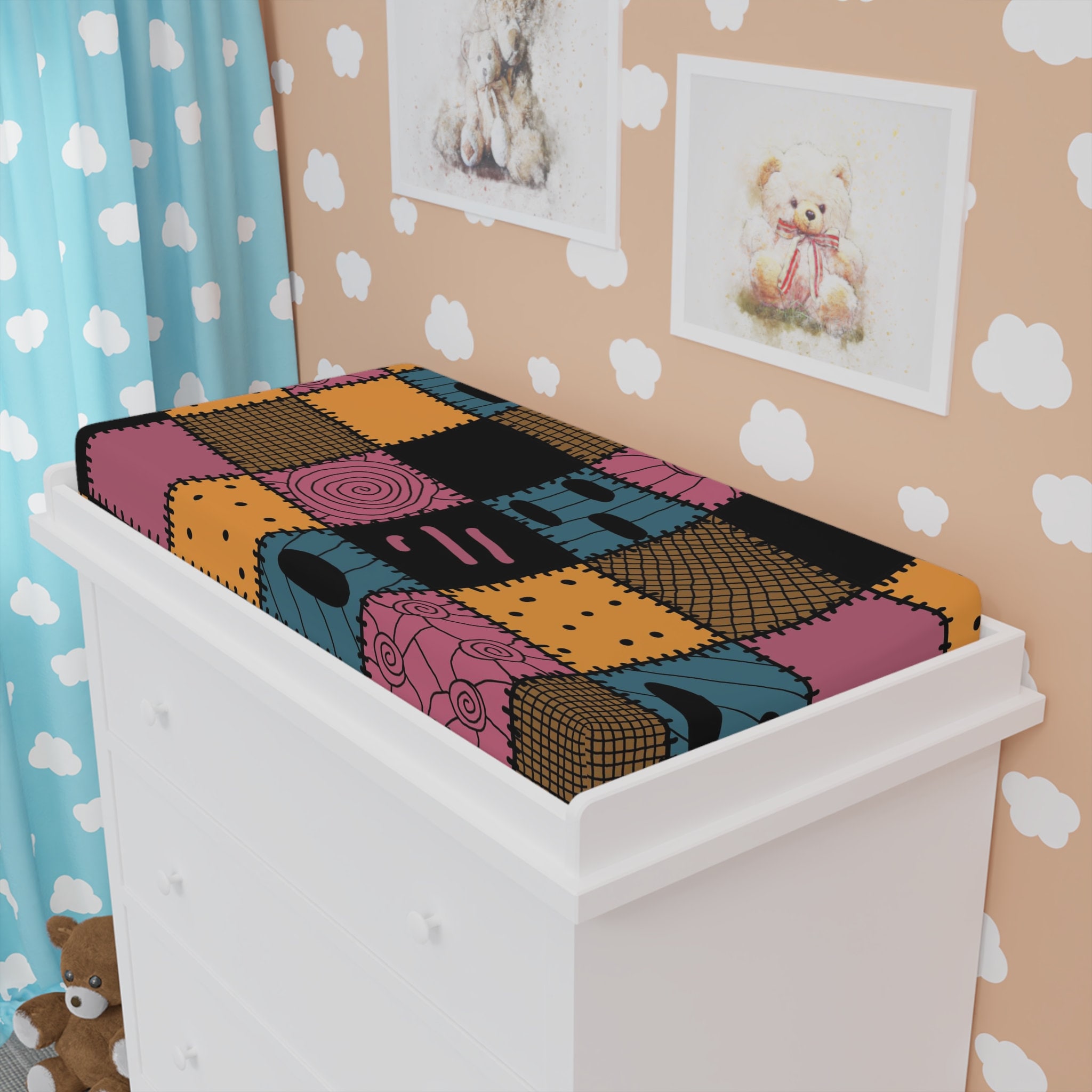 The Nightmare Before Christmas Sally Patches Baby Changing Pad Cover - Etsy