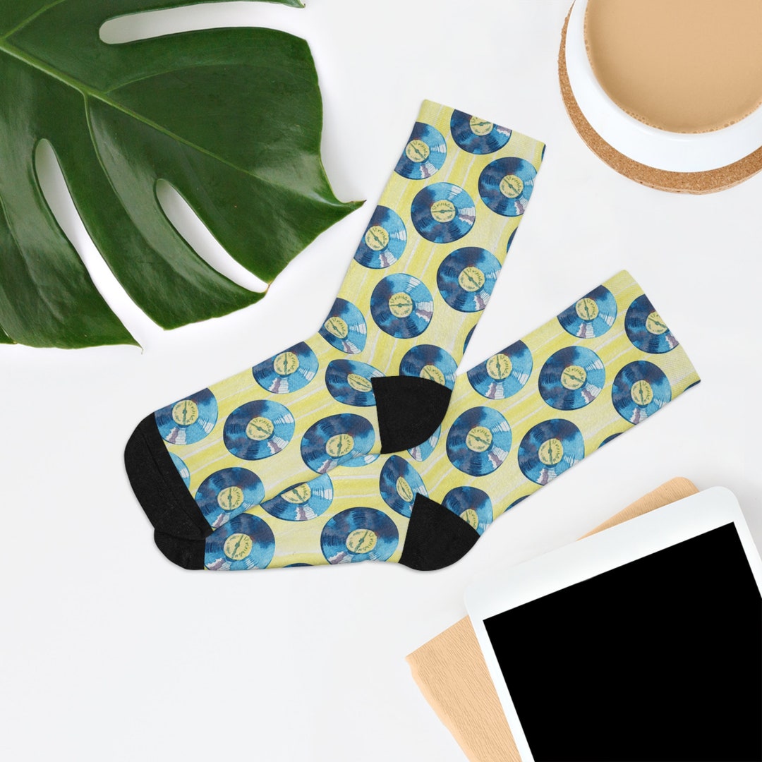 Vinyl Records Recycled Poly Socks - Etsy