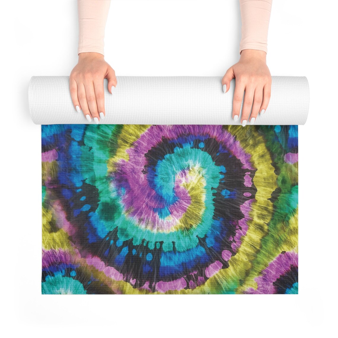 Tie Dye Swirl Foam Yoga Mat - Etsy