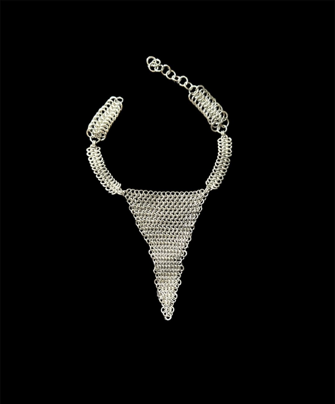 Long Chainmail Triangle Chokergothic/alternative Jewelry - Etsy