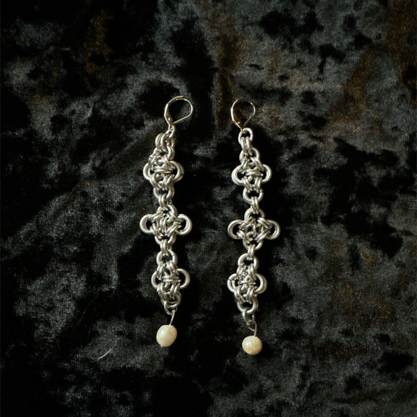 Chainmail Earrings - Etsy