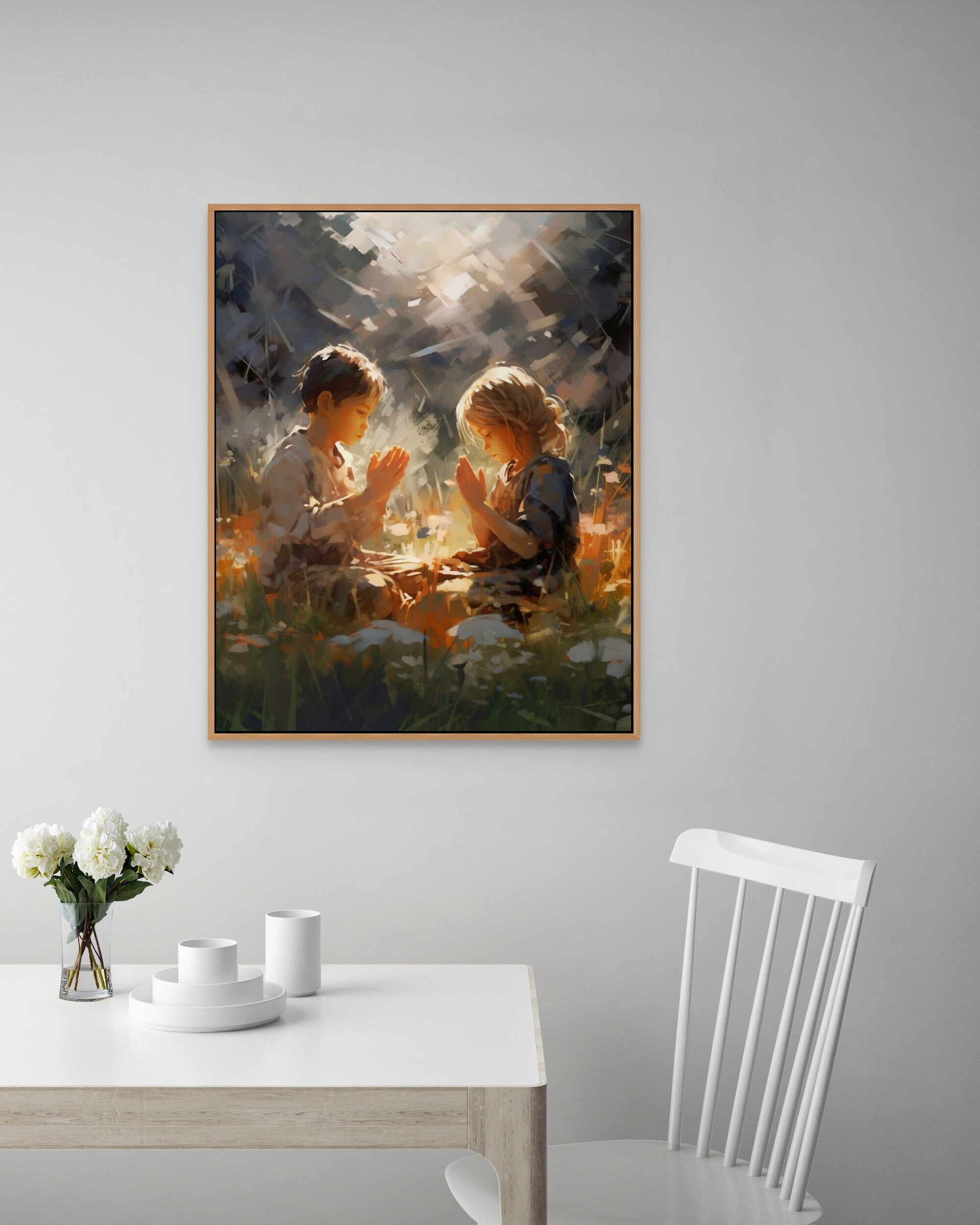 Art of Kids Praying Instant Download Religious Art for Family Centered ...