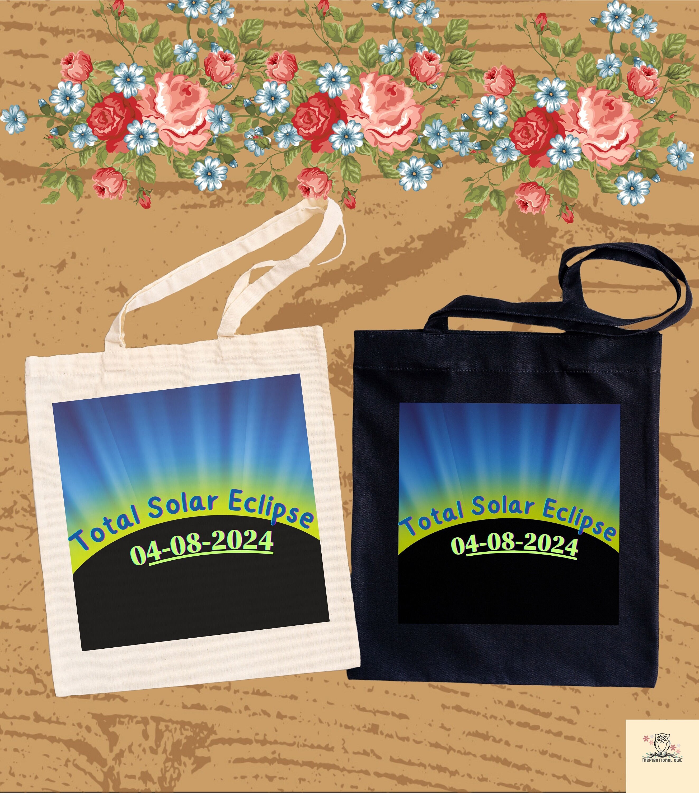 Canva Tote Total Solar Eclipse, Teacher Tote Shopping Tote Grocery Tote ...