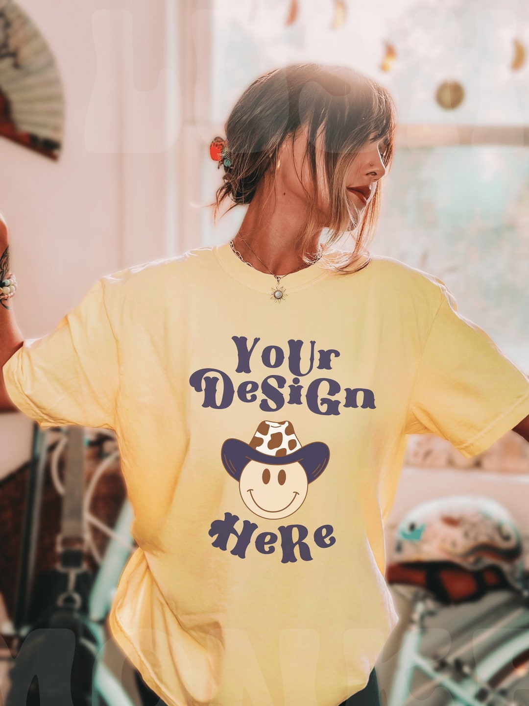 BUTTER, Comfort Colors 1717 Tshirt Mockup, Comfort Colors Shirt, Butter ...