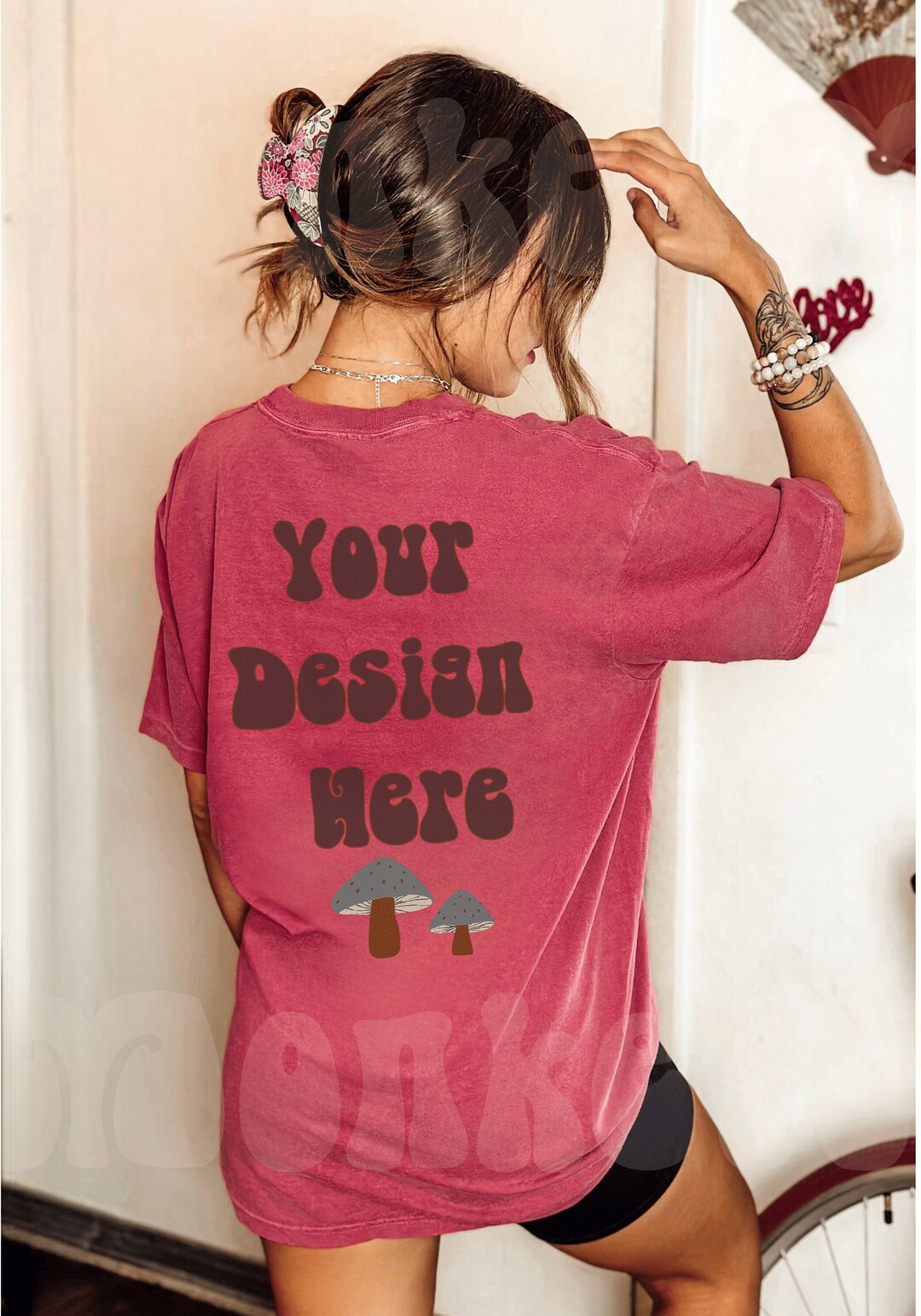CRIMSON, Comfort Colors 1717 T-shirt Mockup, Comfort Colors Shirt ...