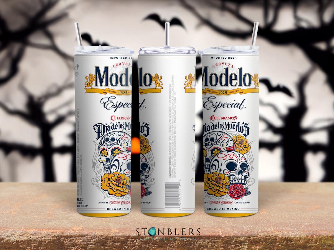 Day of the Dead Modelo Tumbler, Modelo Beer Tumbler, Mexican Coffee Mug ...