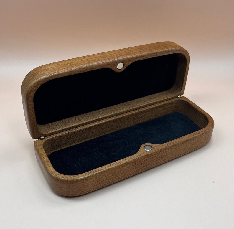 Exotic Wood Eyeglasses Case Mahagony Handmade Retro Eyeglass Box ...