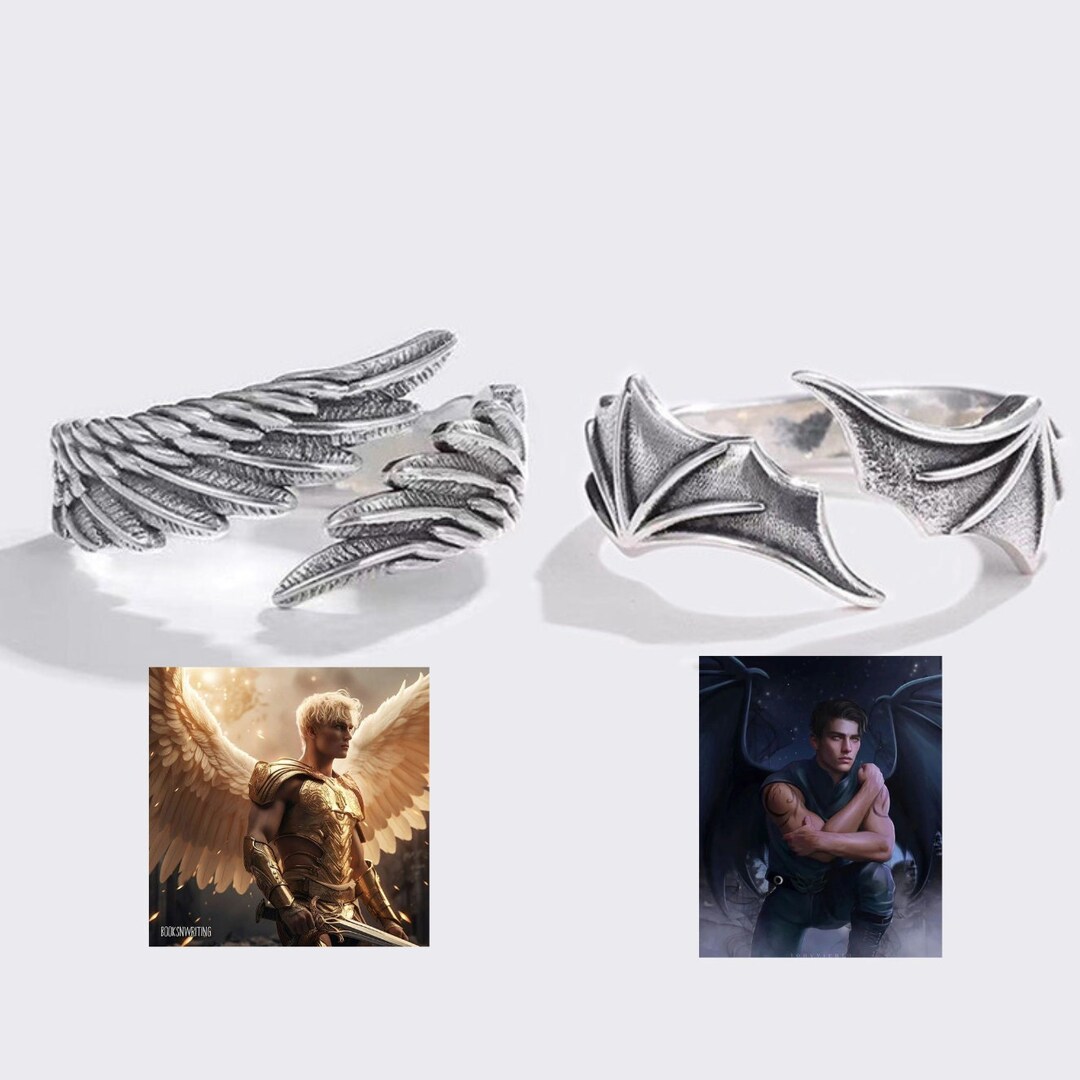 ACOTAR Ring Set Illryan Bat Wings Ring Malakim Angel Wings - Etsy