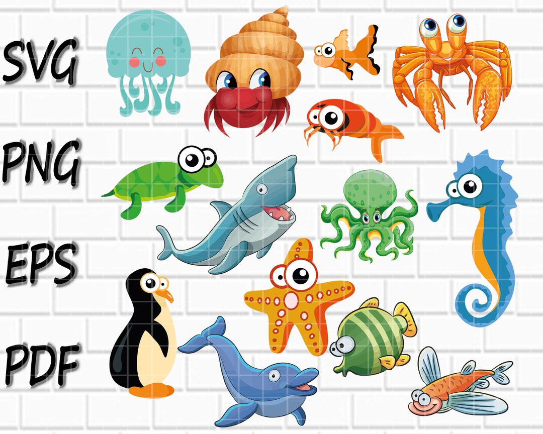 Under the Sea SVG, Sea Animals SVG, Ocean Svg, Under the Sea Clipart ...