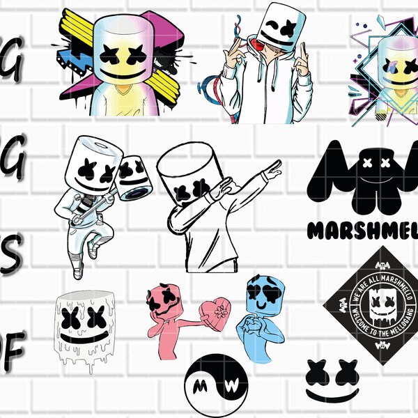 Dj Marshmello Svg - Etsy