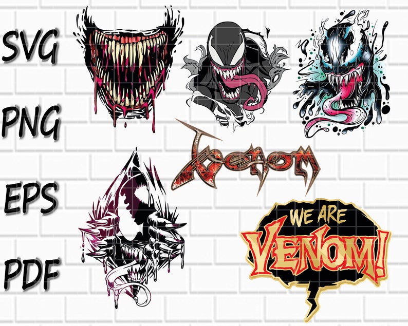 Venom SVG Bundle 6 Designs Marvel Svg Movie Svg Tom Hardy - Etsy