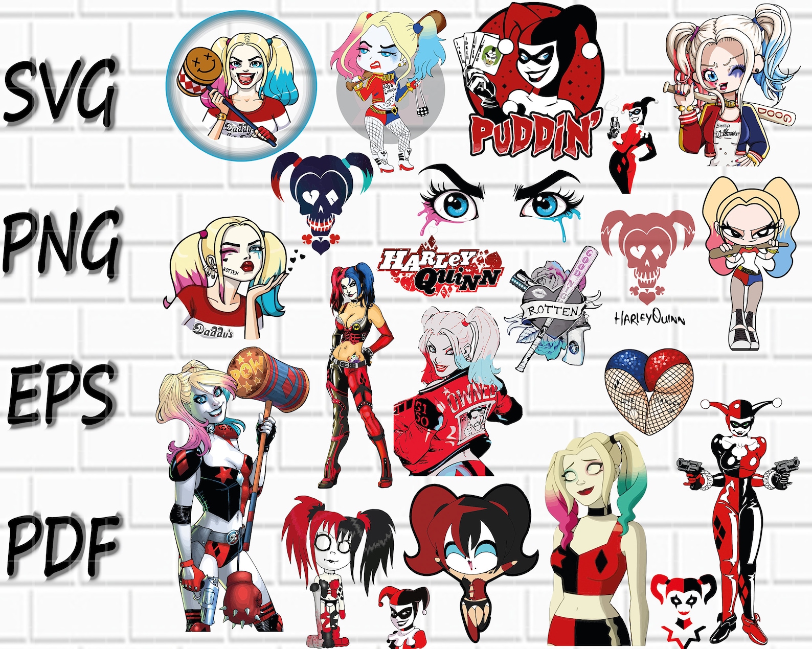 Harley Quinn Svg Harley Quinn Png Harley Quinn Vector - Etsy UK