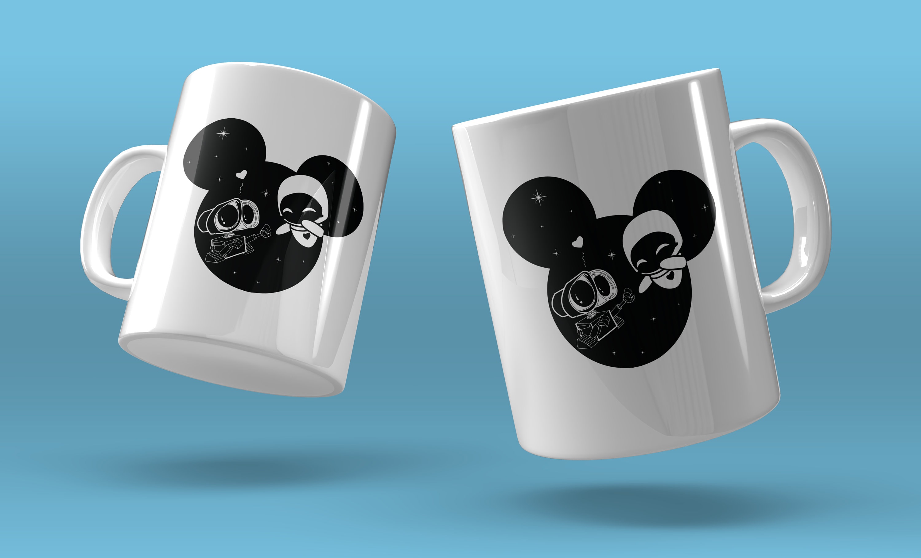 Wall E SVG Eva SVG clipart Walle disneyland orejas silueta - Etsy México