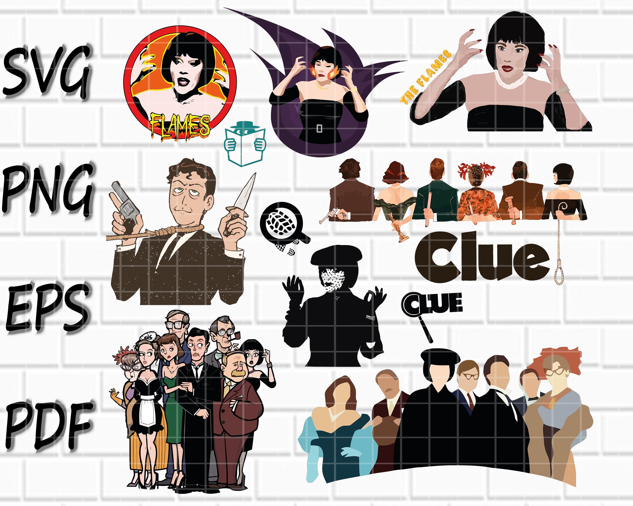 Movie SVG Clue Svg Bundle Sra White Svg Madeline Khan Svg - Etsy Canada