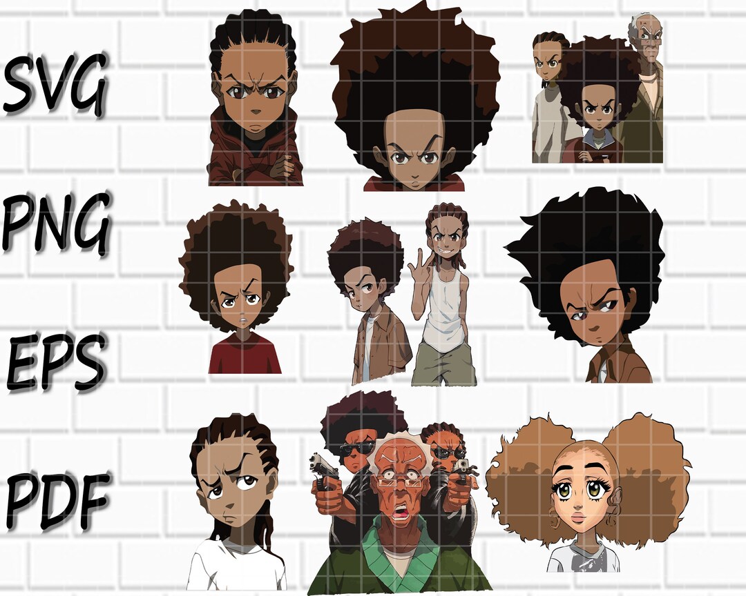 Boondocks SVG Riley Freeman SVG Anime Svg Manga Svg 9 Designs Cutfiles ...