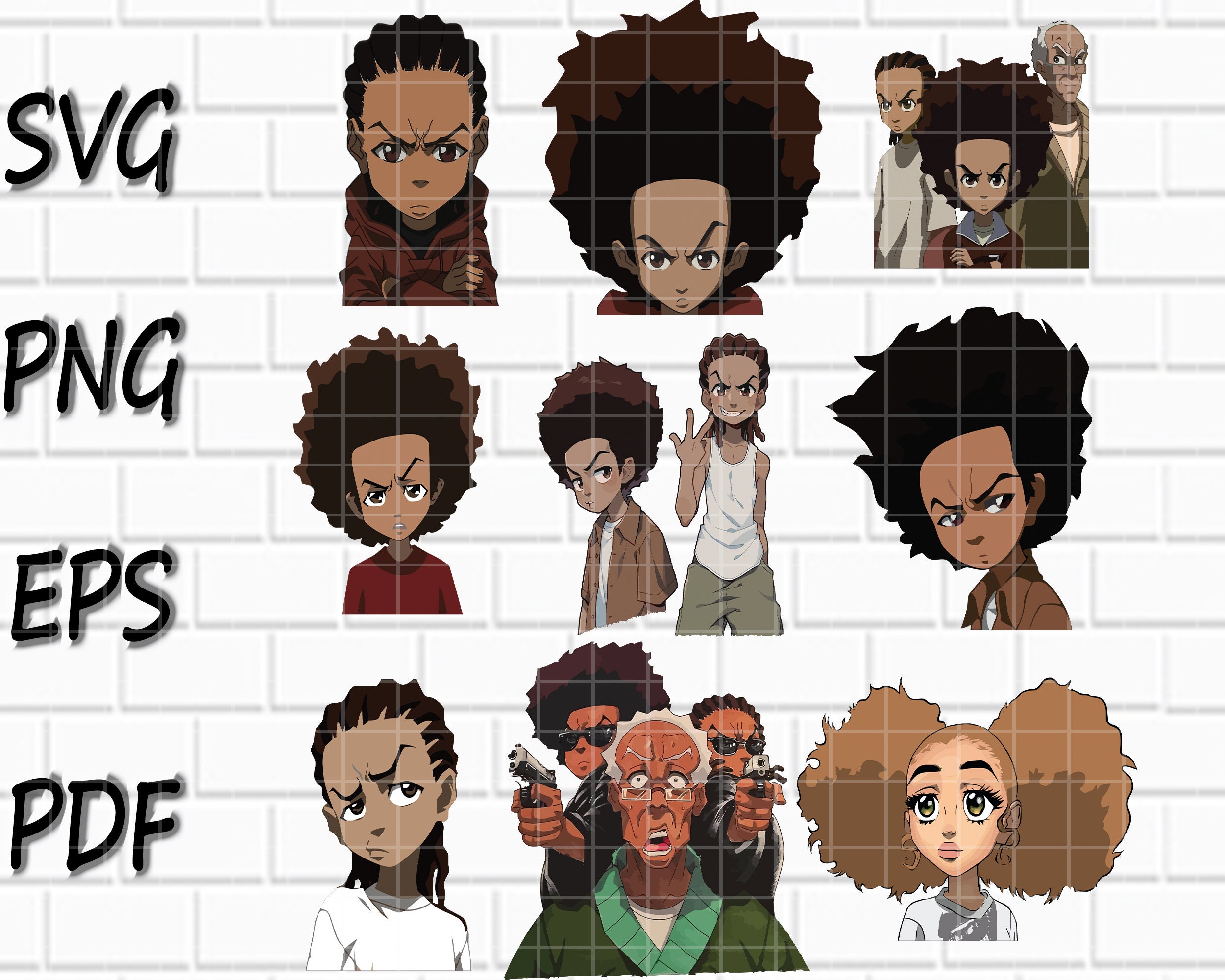 Boondocks SVG Riley Freeman SVG Anime Svg Manga Svg 9 - Etsy Canada