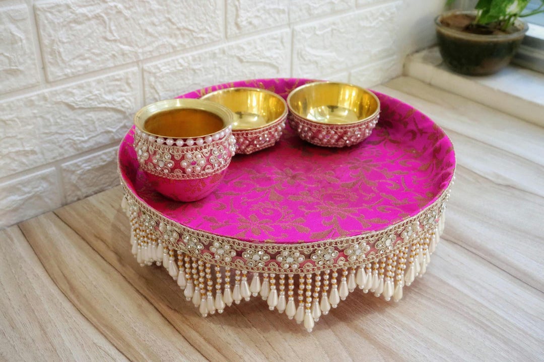 Decorative Thali Set Shagun Thali Karwachauth Thali Set Welcome Thali ...