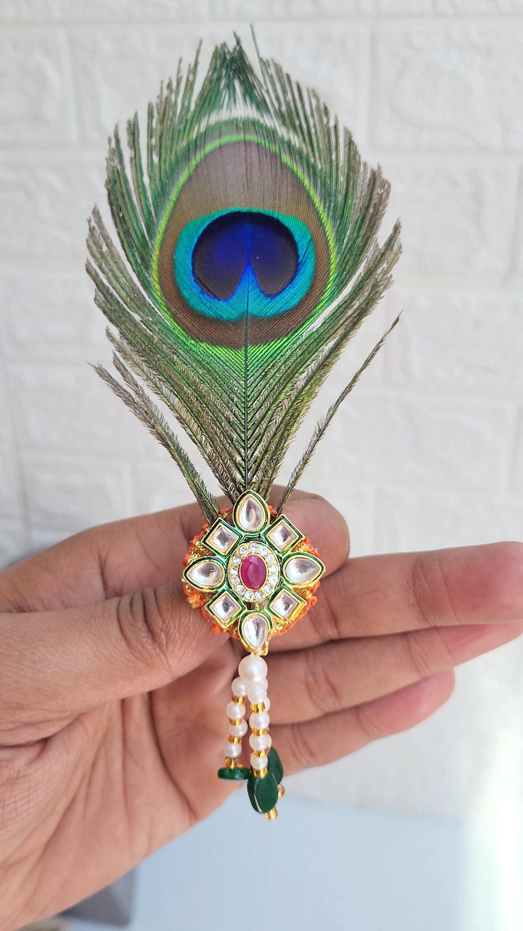 Peacock Feather Brooches, Morpankh Kundan Brooches, Wedding Welcome ...