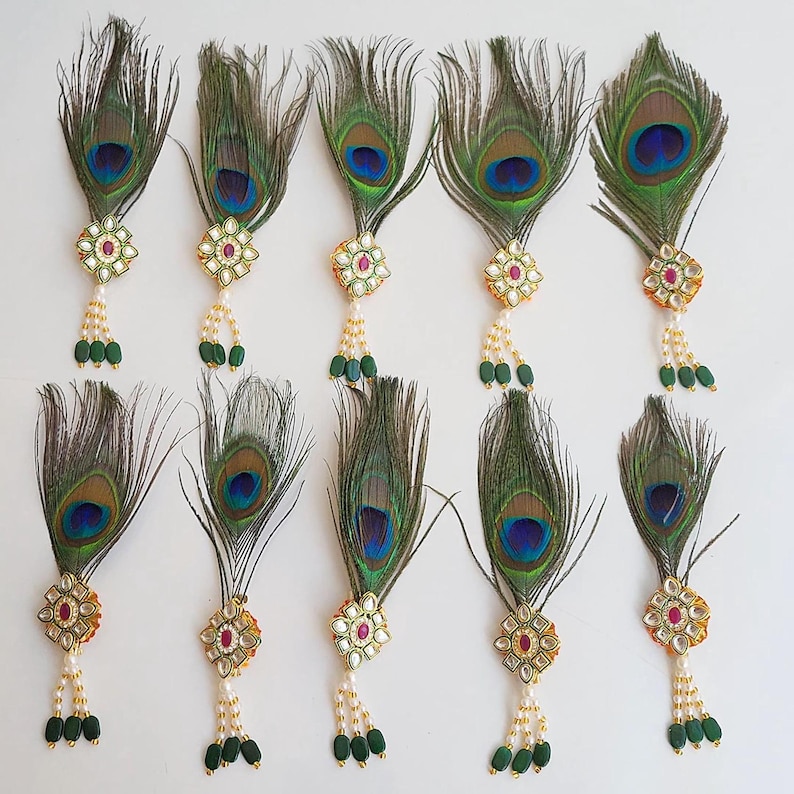 Peacock Feather Brooches, Morpankh Kundan Brooches, Wedding Welcome ...