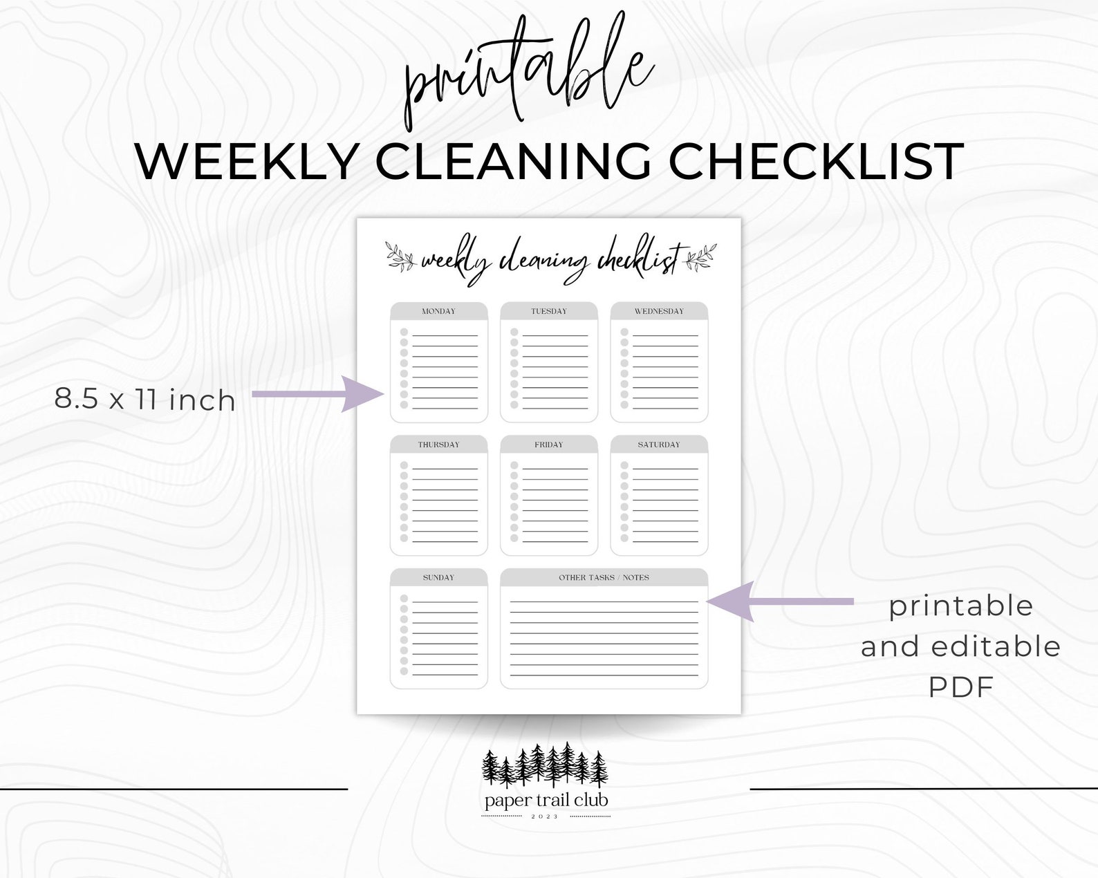 Digital Cleaning Checklist Weekly Cleaning Checklist Template, Weekly ...