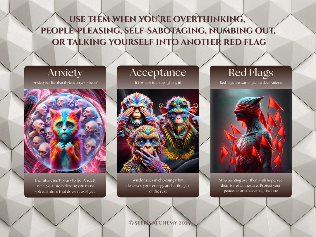 Self-aware Oracle Deck: Shadow Work, Spiritual Awakening (brown Edition ...