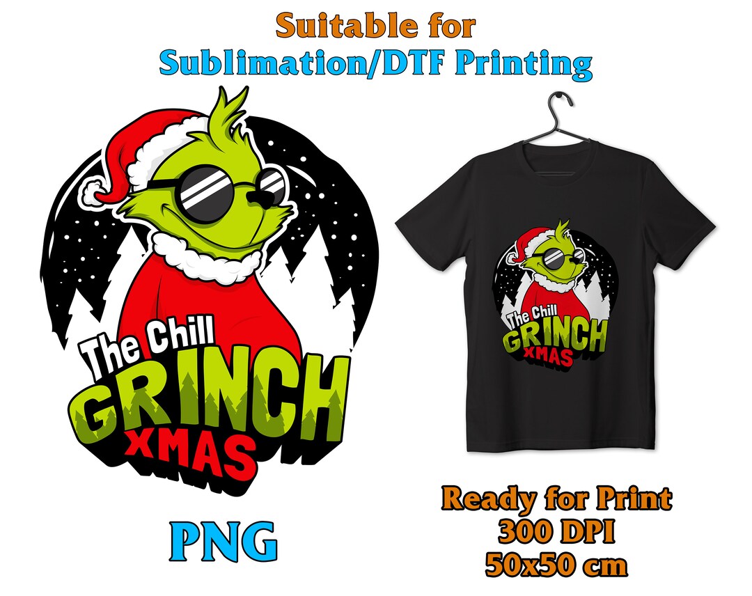 The Chill Grinch Tumbler Wrap Design , UNIQUE DESIGN, Grinch Christmas ...