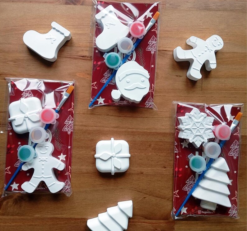 Christmas Plaster Painting Kit | DIY Festive Craft for Kids - Etsy