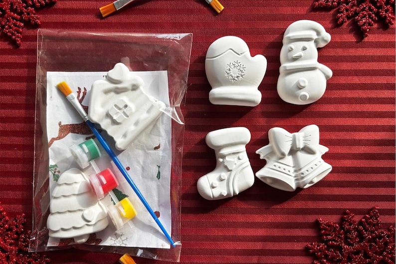 Christmas Plaster Painting Kit | DIY Festive Craft for Kids - Etsy