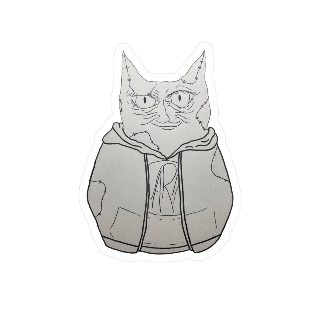 Street Cat Sticker Urban Cat Sticker Sticker for Skateboard - Etsy