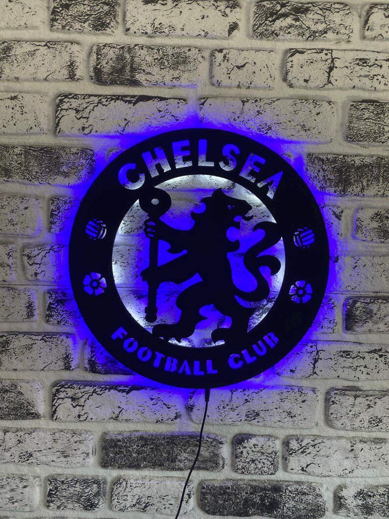 Chelsea Wood Logo Led Sign - Chelsea Football Team Logo Led Sign ...