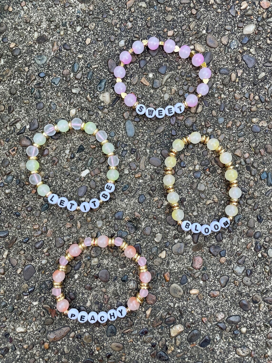 Beaded Word Affirmation Bracelets - Etsy