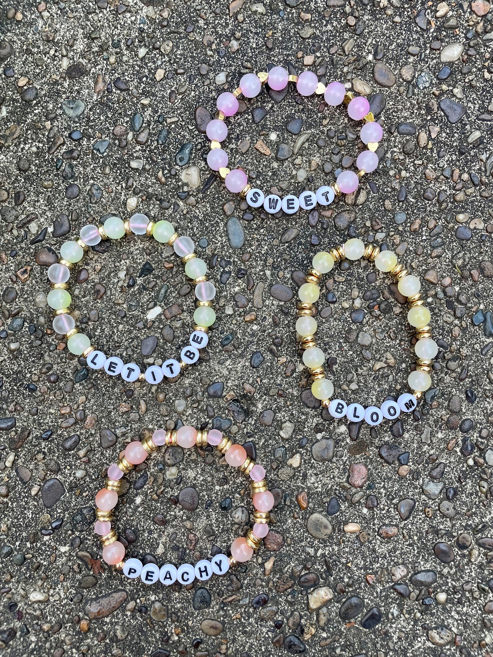 Beaded Word Affirmation Bracelets - Etsy
