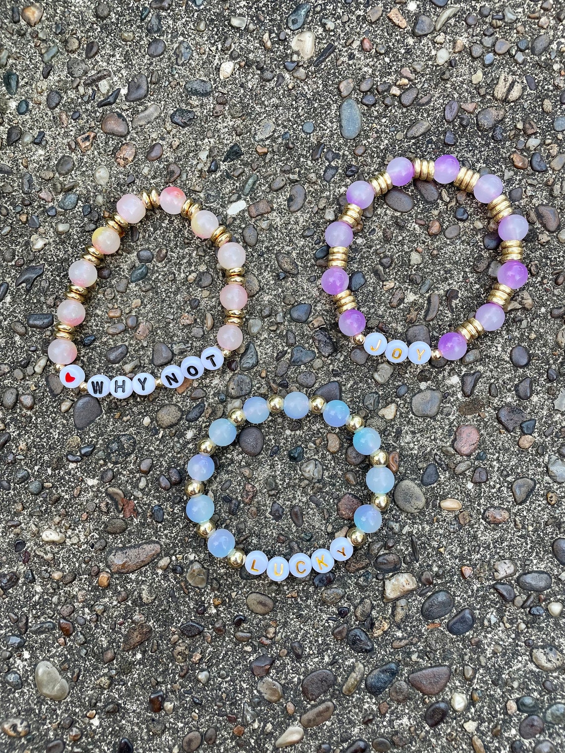 Beaded Word Affirmation Bracelets - Etsy