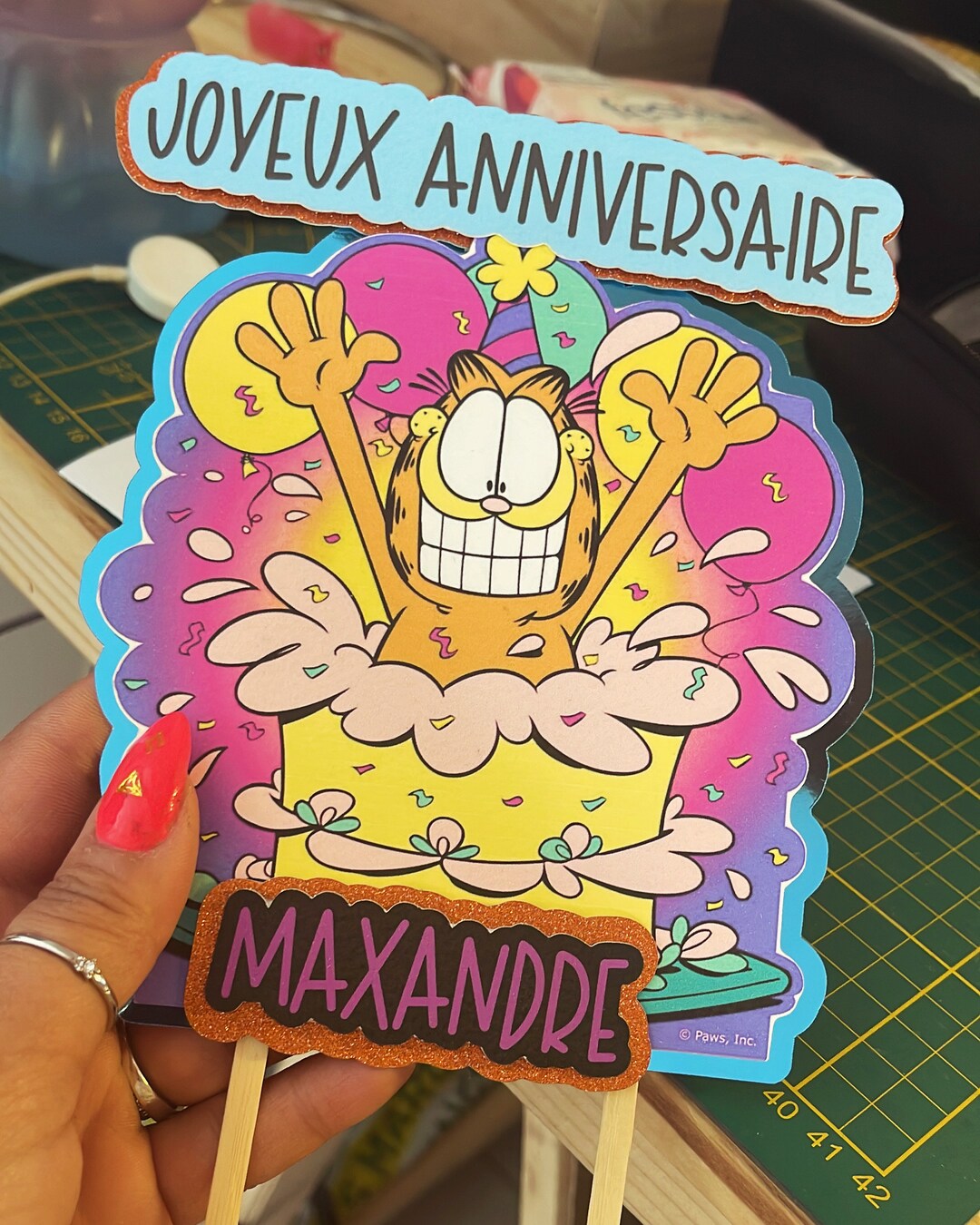 Cake Topper Garfield. - Etsy