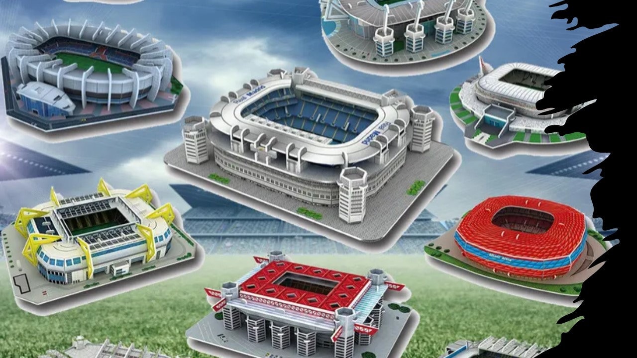 3D Football Stadium Puzzle, Home Decor, Xmas Gift, Family Fun Toy , DIY ...